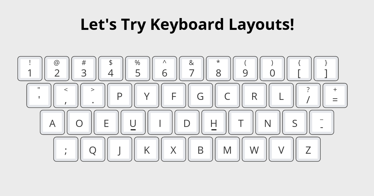 Let's Try Keyboard Layouts!